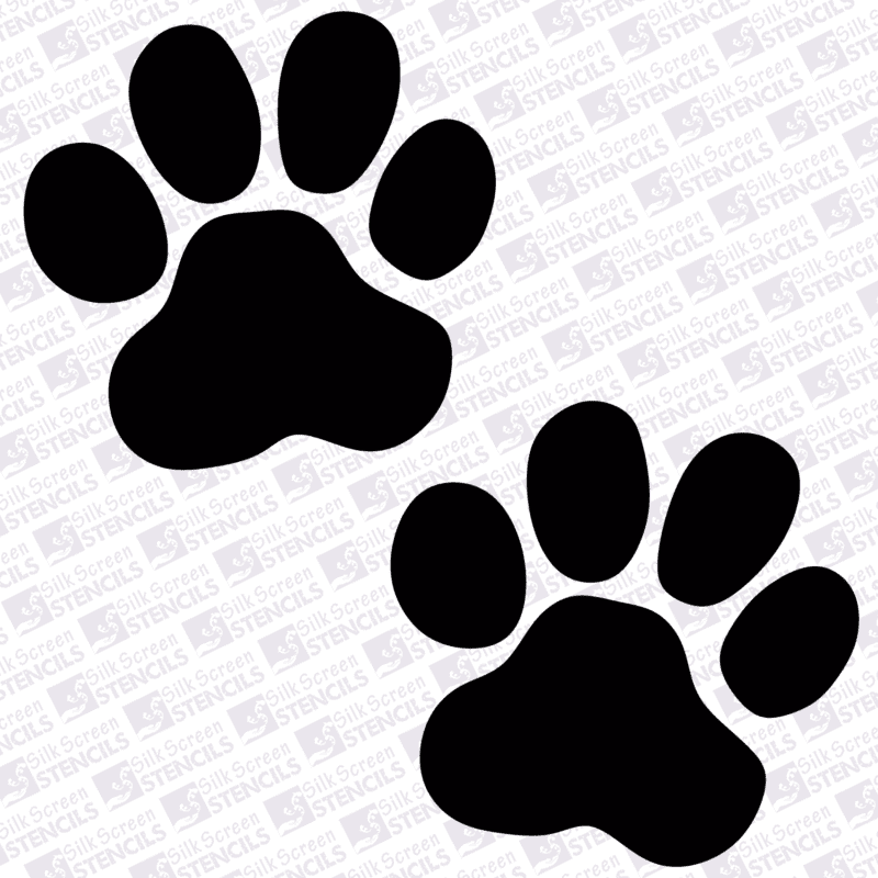 Paw Print Double | Silkscreen Stencils