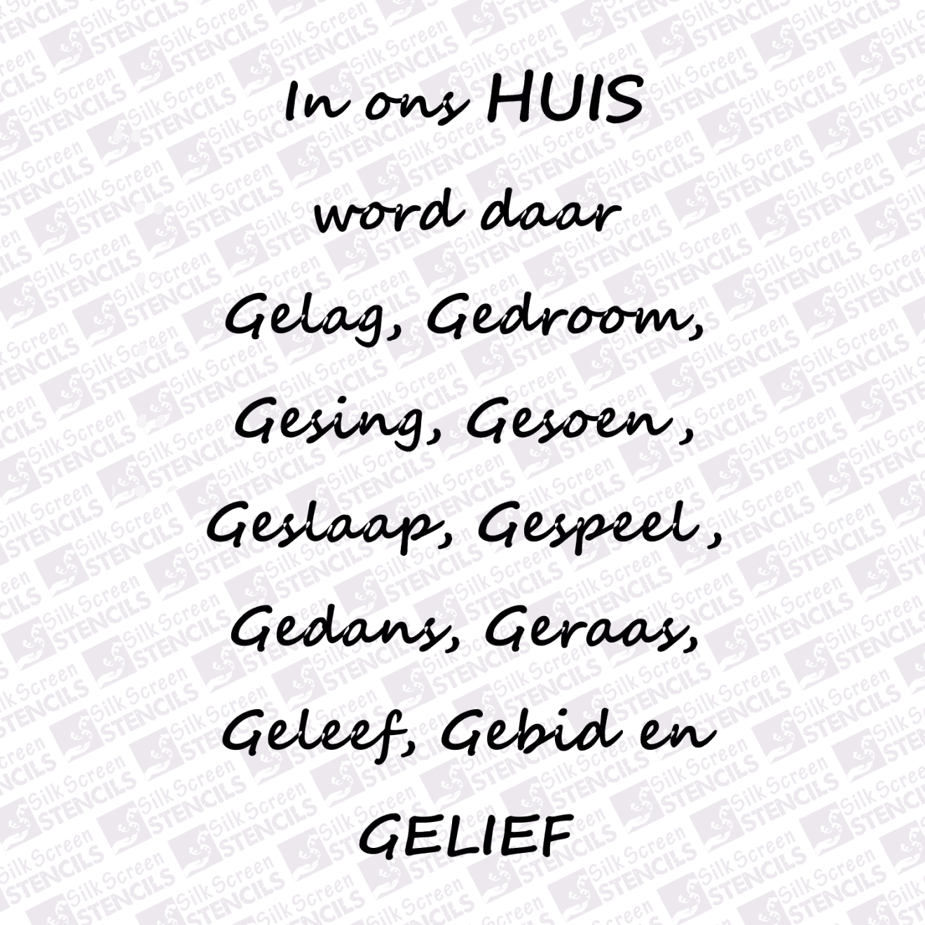 Ons Vader | Silkscreen Stencils