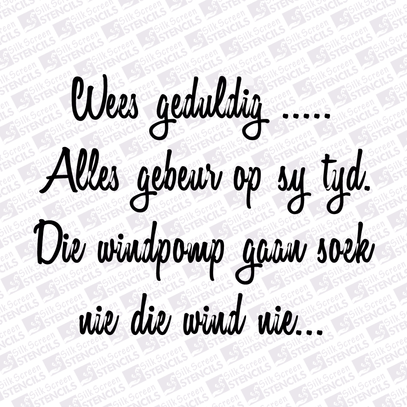 Ons Vader | Silkscreen Stencils