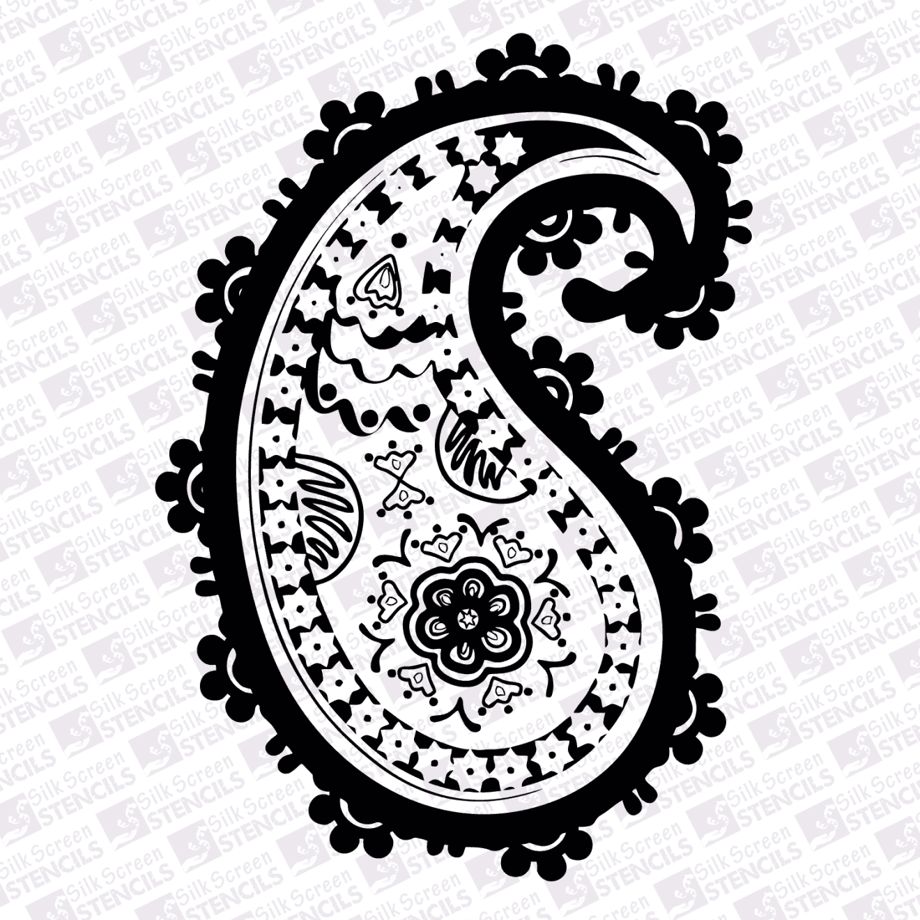 Paisley 2 Inverted | Silkscreen Stencils