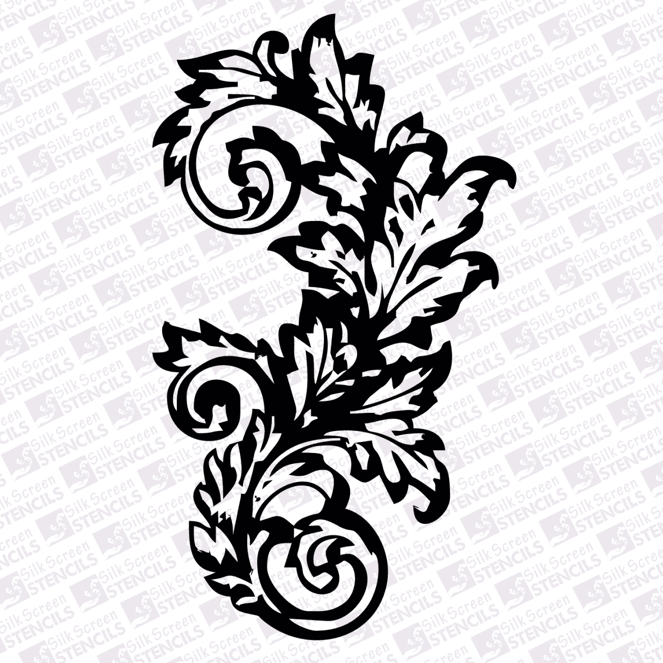 Raised Swirl | Silkscreen Stencils