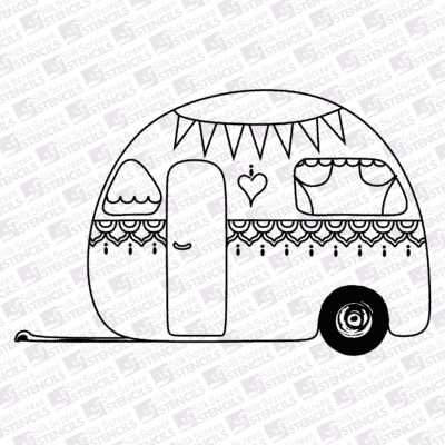caravan outline | Silkscreen Stencils