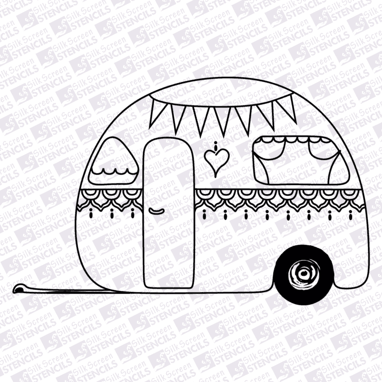 caravan outline | Silkscreen Stencils