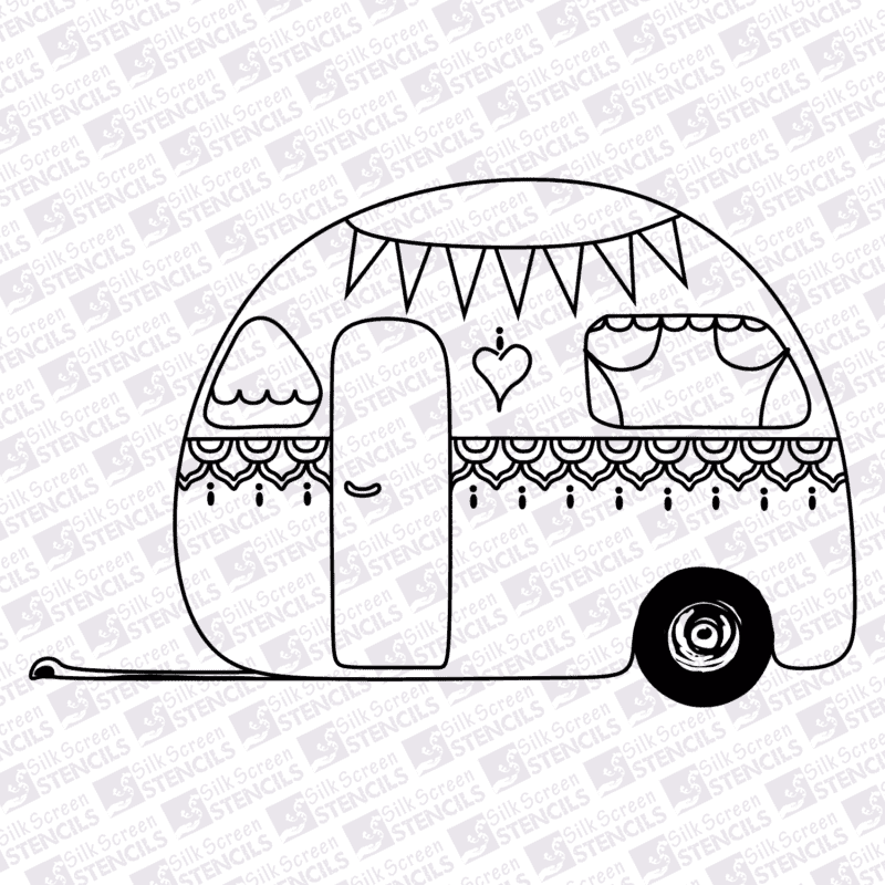 caravan outline | Silkscreen Stencils