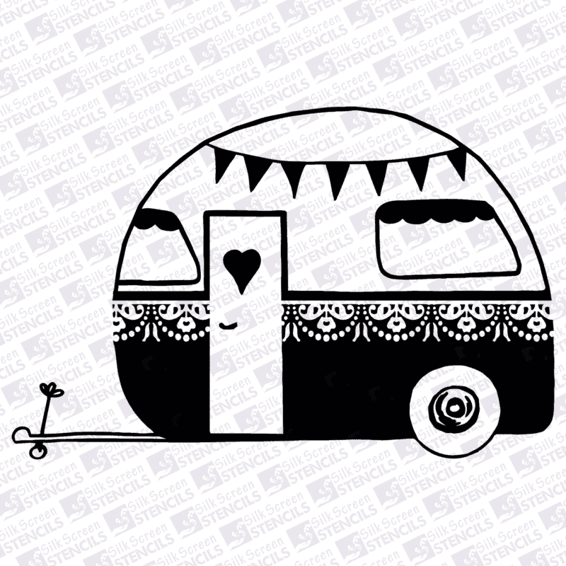 caravan with lace | Silkscreen Stencils