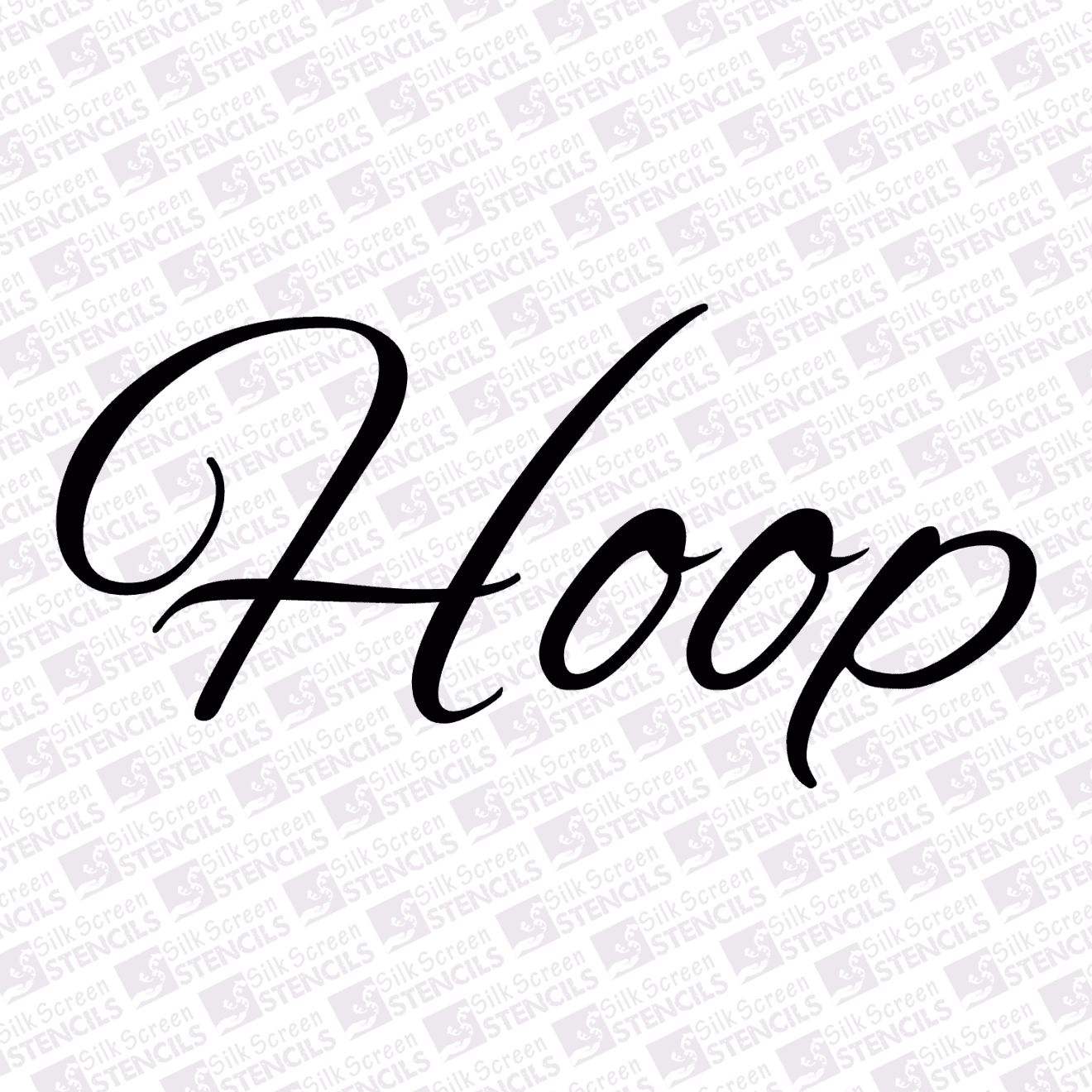 cursive Hoop | Silkscreen Stencils