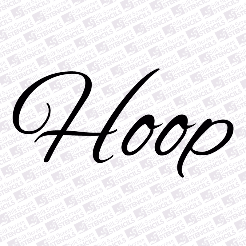 cursive Hoop | Silkscreen Stencils