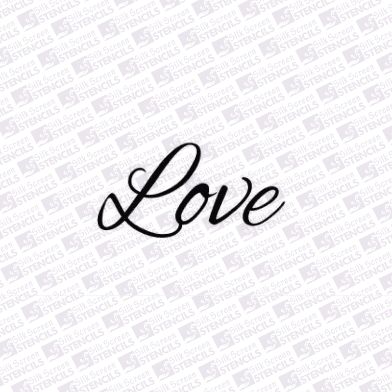 cursive Love | Silkscreen Stencils