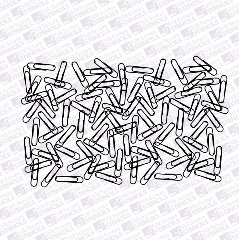 Paperclips Pattern Silkscreen Stencils paperclips-pattern-silkscreen-stencils
